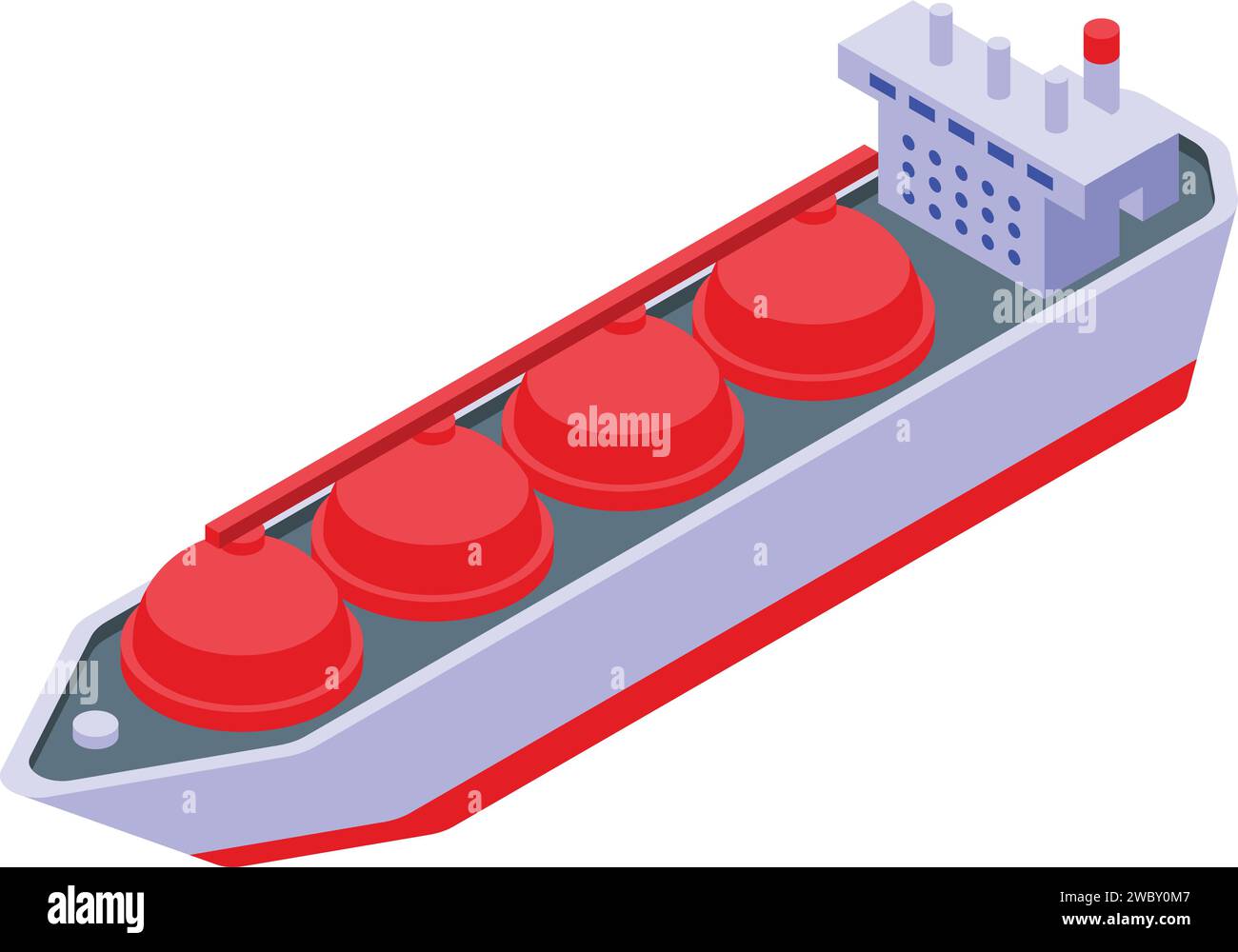 Logistic gas carrier ship icon isometric vector. Container cargo. Rail ...