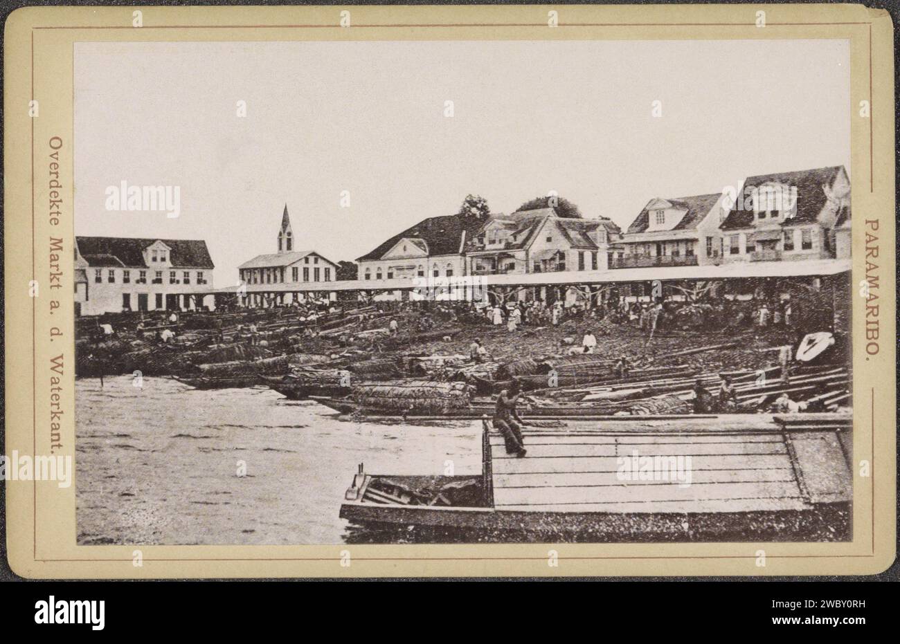 Covered market on the waterfront in Paramaribo, c. 1900 - in Or Before ...