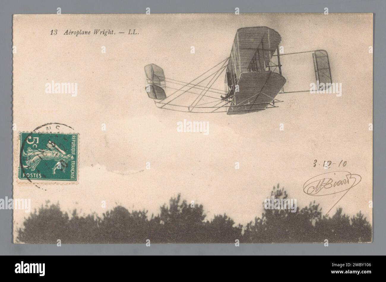 Plane of the Wright brothers in flight, LL, c. 1908 - Before 1910 ...