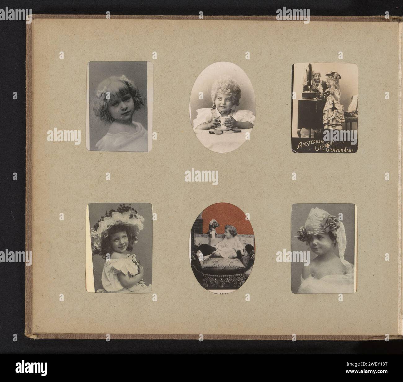 Children portraits, Anonymous, 1890 - 1900 photomechanical print Six ...
