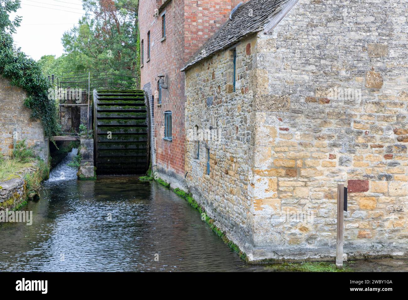 Lower Slaughter English village in The Cotswolds Gloucestershire, the ...