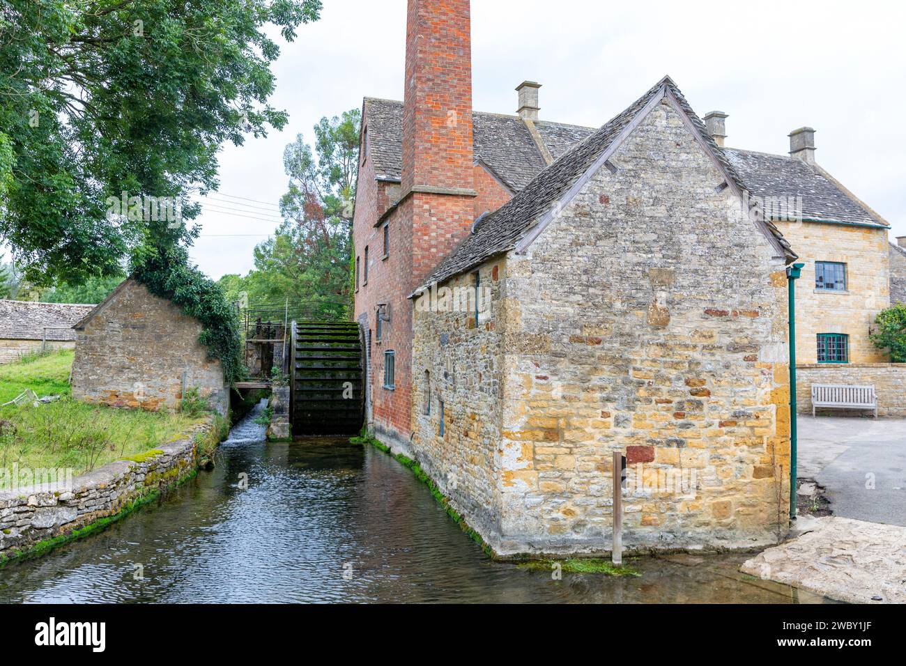 Lower Slaughter English village in The Cotswolds Gloucestershire, the ...
