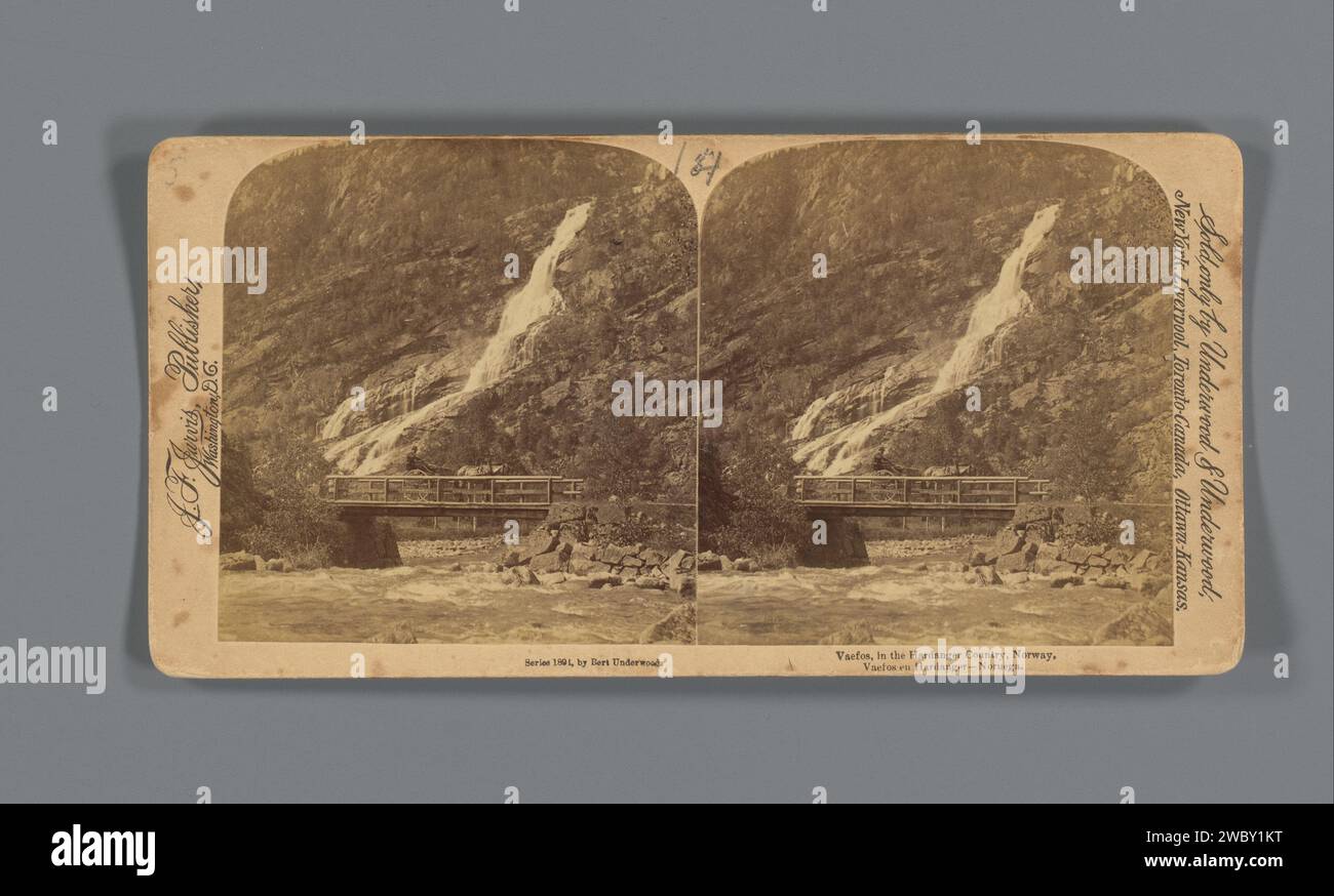 Waterfal on the Hardangerfjord, Norway, Bert Elias Underwood, 1891 ...