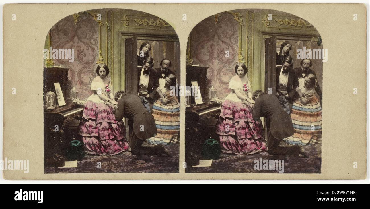Declaration of Love, Alfred Silvester, 1850 - 1864 stereograph London ...