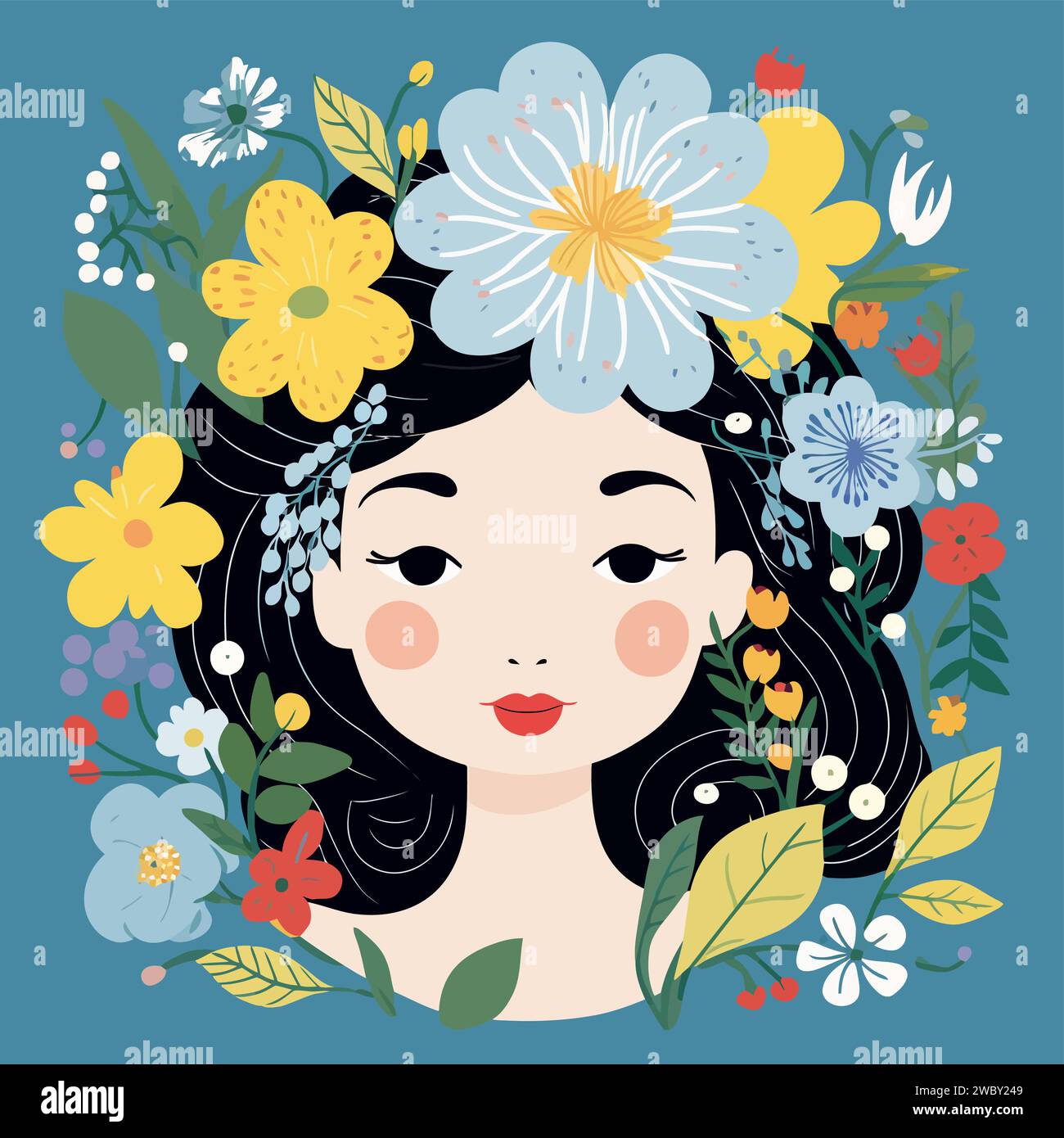 Vector illustration creative flower collection Stock Vector Image & Art ...