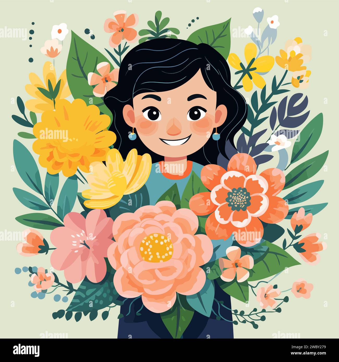 Vector illustration creative flower collection Stock Vector Image & Art ...
