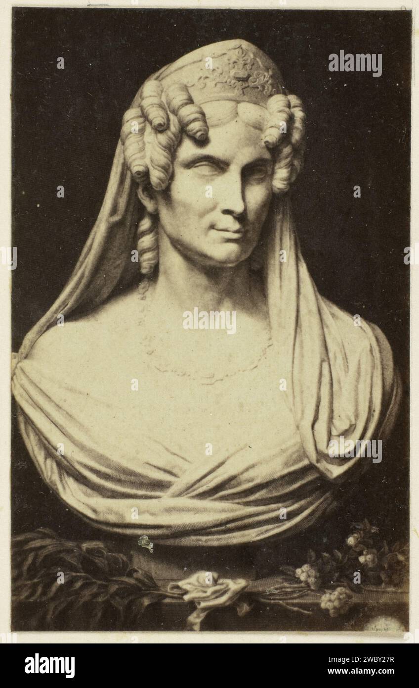 Bust of Queen Wilhelmina van Pruisen, Eduard Isaac Asser, c. 1855 ...