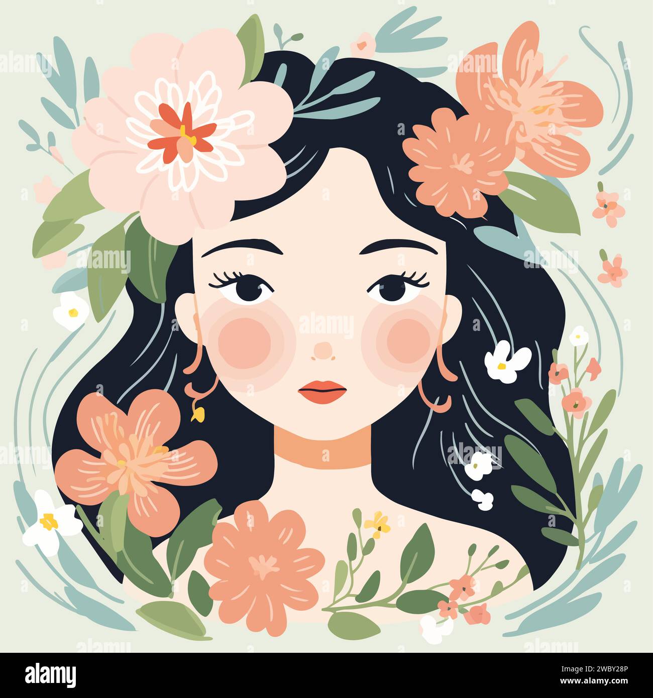 Vector illustration creative flower collection Stock Vector Image & Art ...