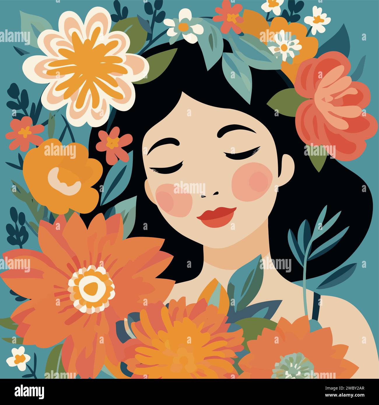 Vector illustration creative flower collection Stock Vector Image & Art ...