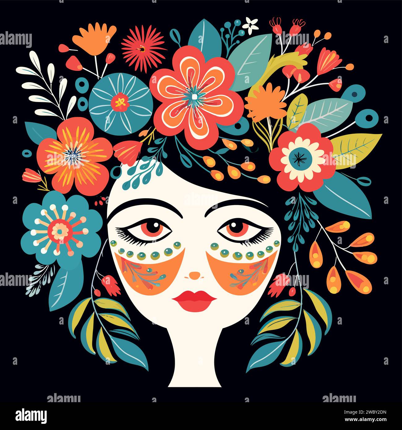 Vector illustration creative flower collection Stock Vector Image & Art ...