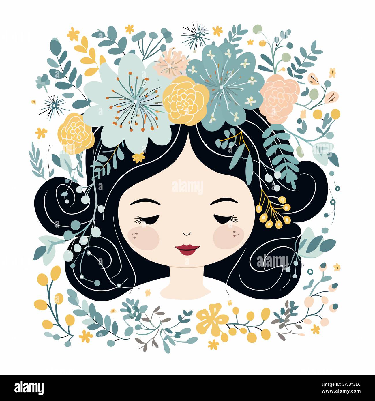 Vector illustration creative flower collection Stock Vector Image & Art ...