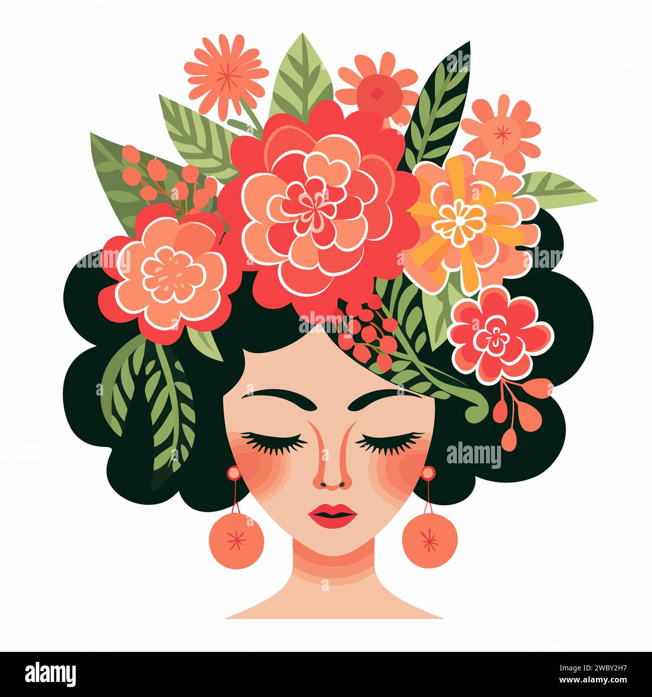 Vector illustration creative flower collection Stock Vector Image & Art ...