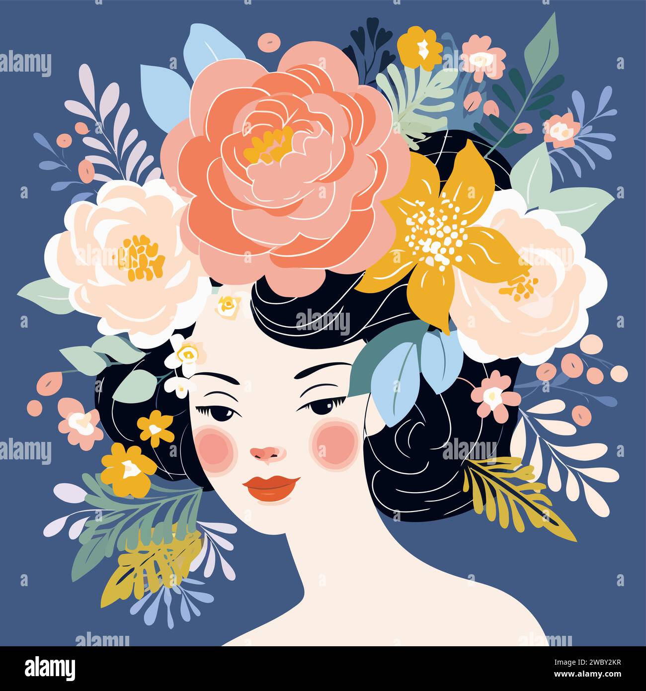 Vector illustration creative flower collection Stock Vector Image & Art ...