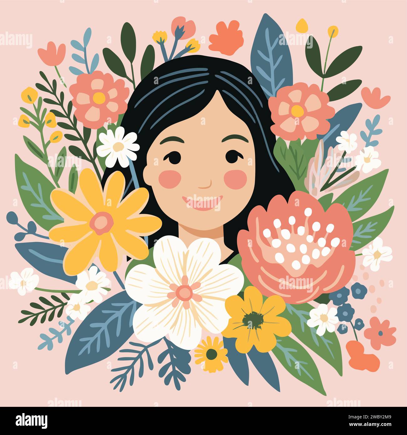 Vector illustration creative flower collection Stock Vector Image & Art ...