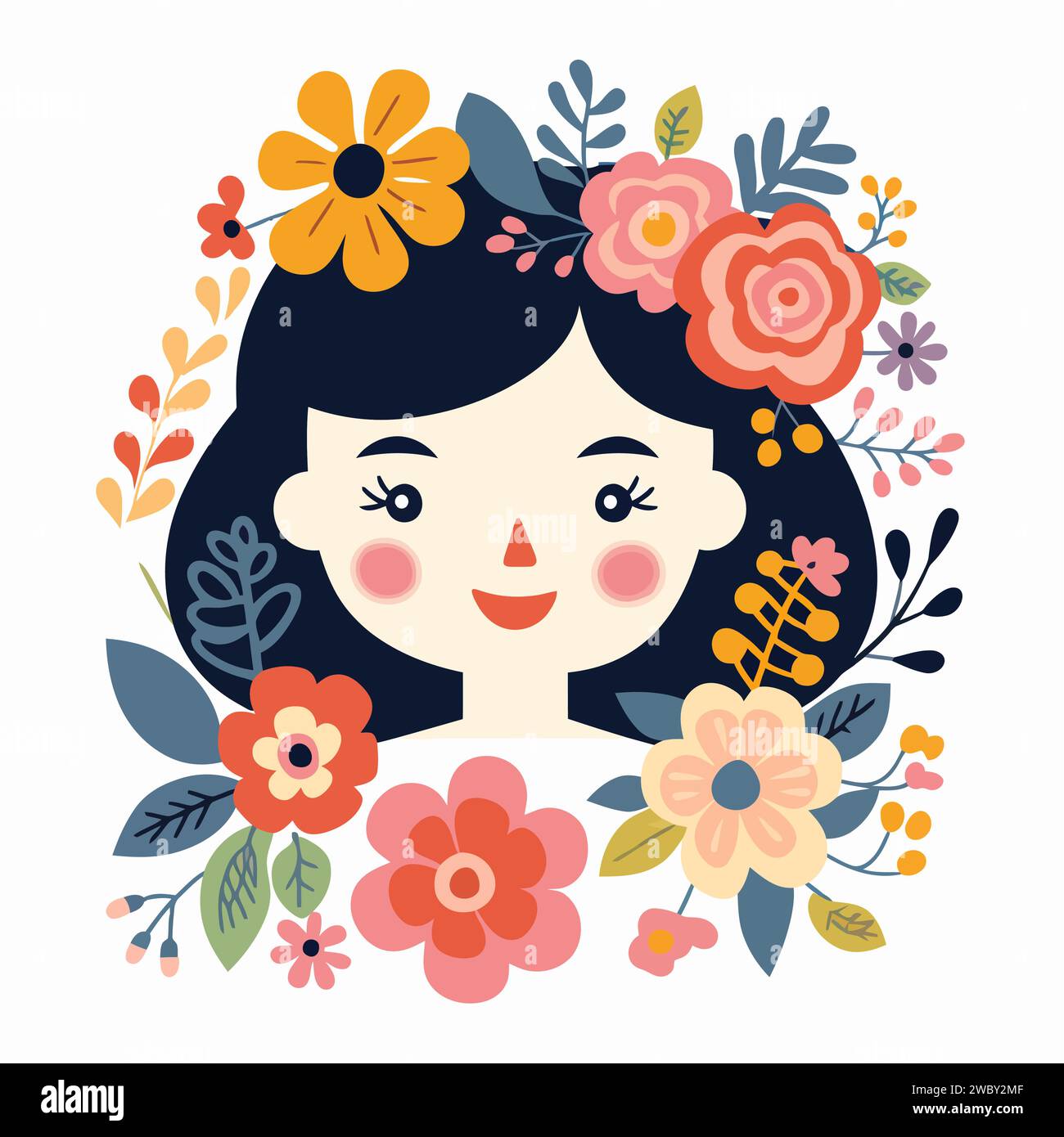 Vector illustration creative flower collection Stock Vector Image & Art ...