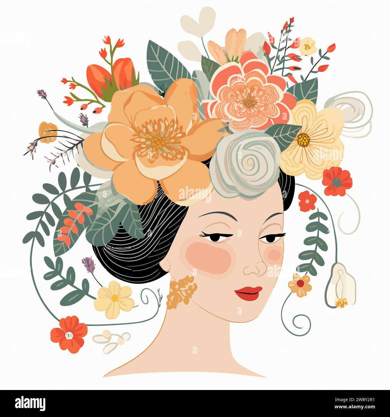 Vector illustration creative flower collection Stock Vector Image & Art ...