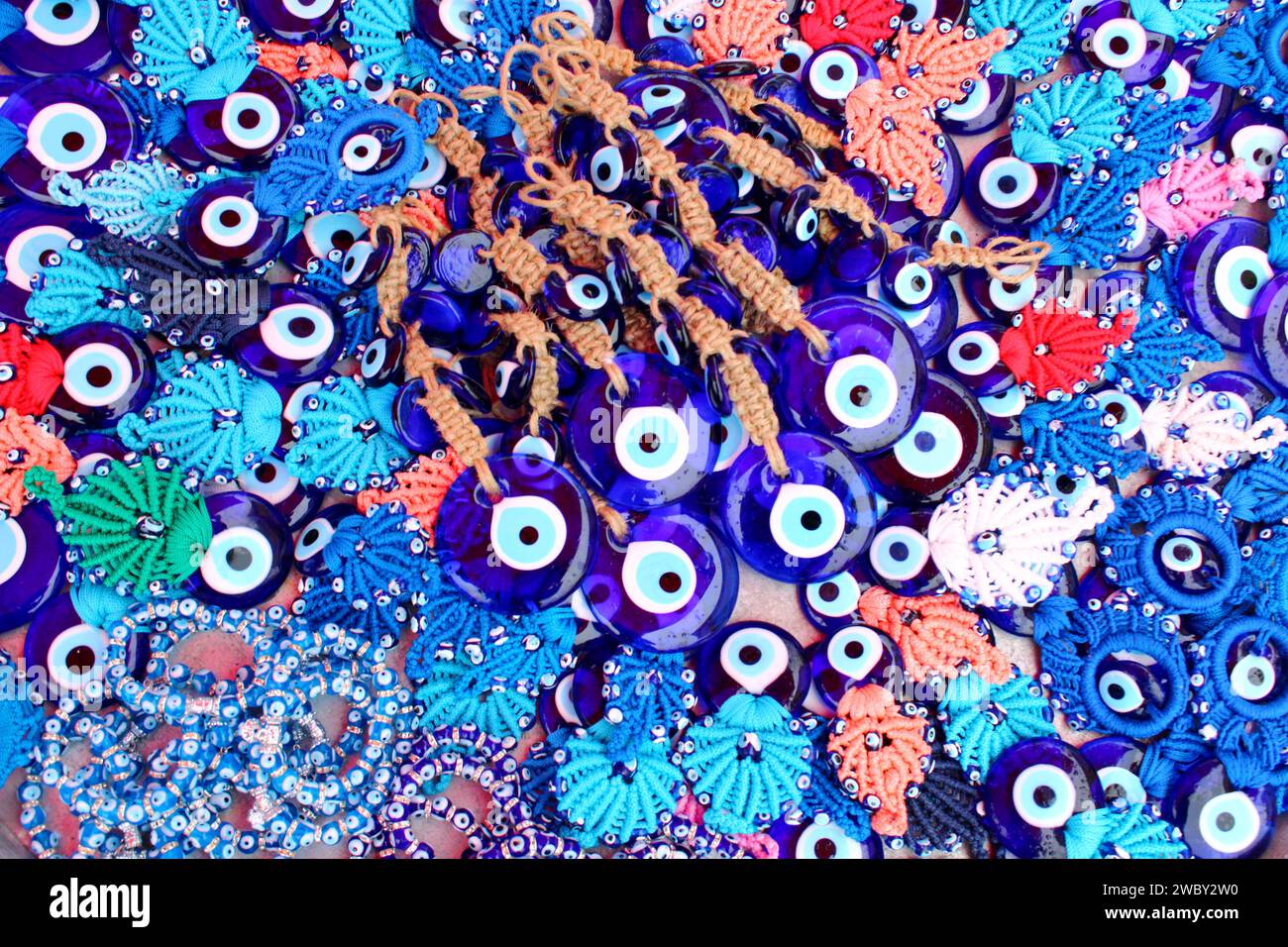 Turkish evil eye bead. blue colored amulet. superstition Stock Photo ...