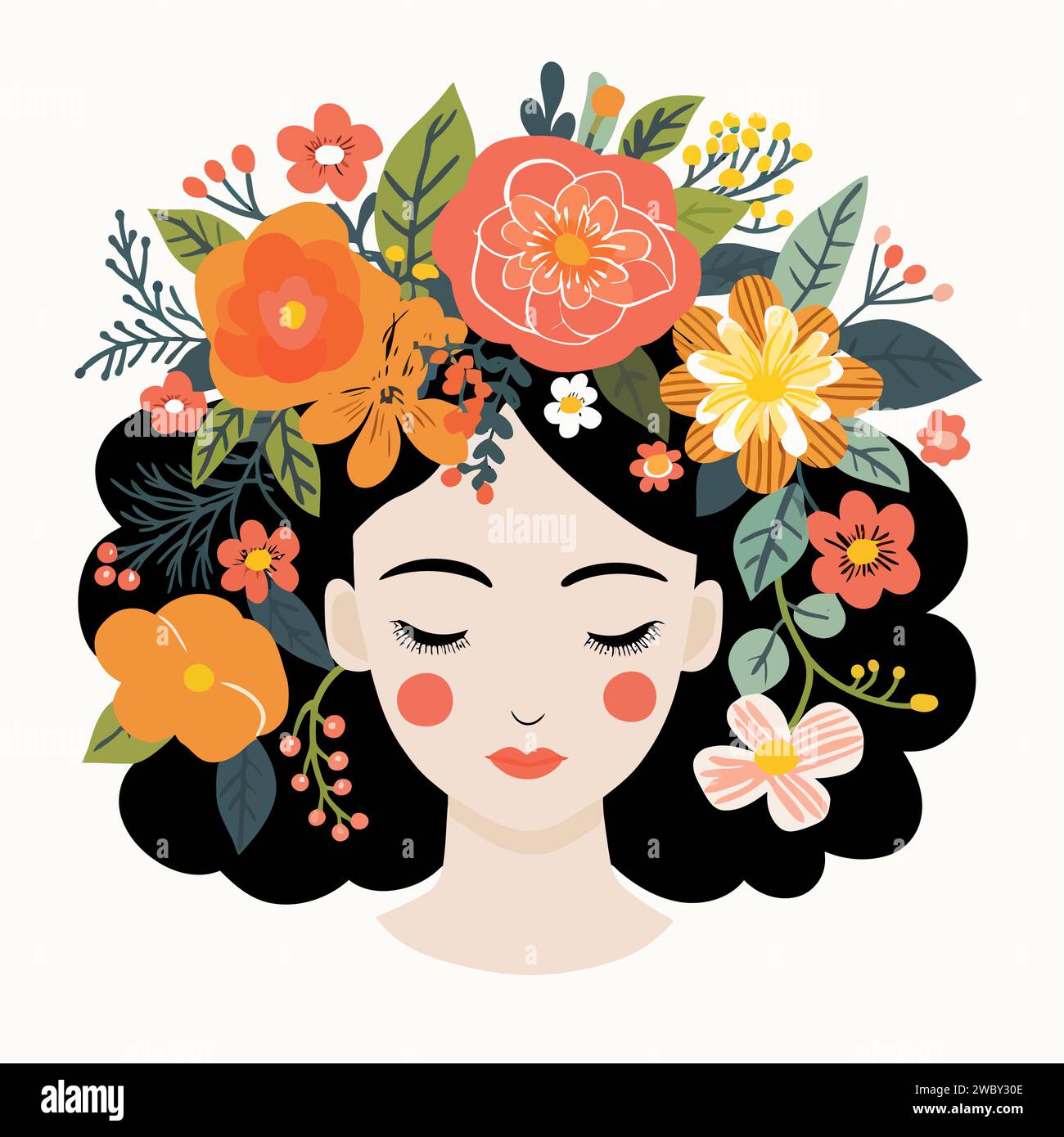 Vector illustration creative flower collection Stock Vector Image & Art ...