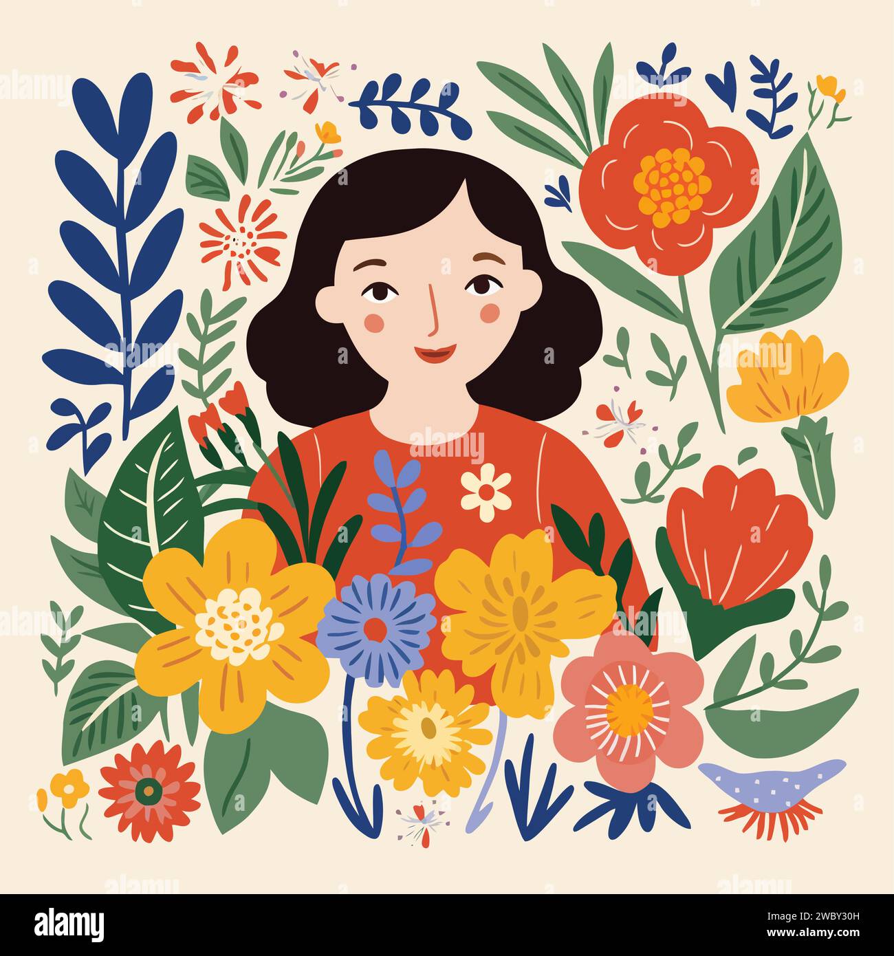 Vector illustration creative flower collection Stock Vector Image & Art ...