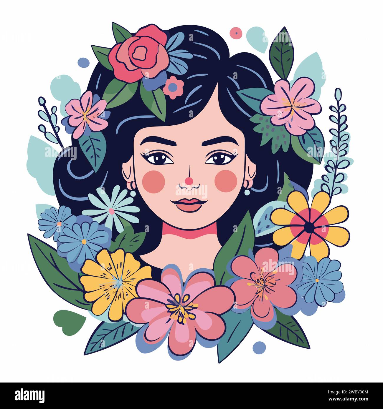 Vector illustration creative flower collection Stock Vector Image & Art ...