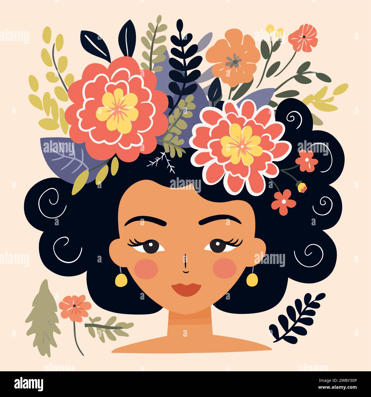 Vector illustration creative flower collection Stock Vector Image & Art ...
