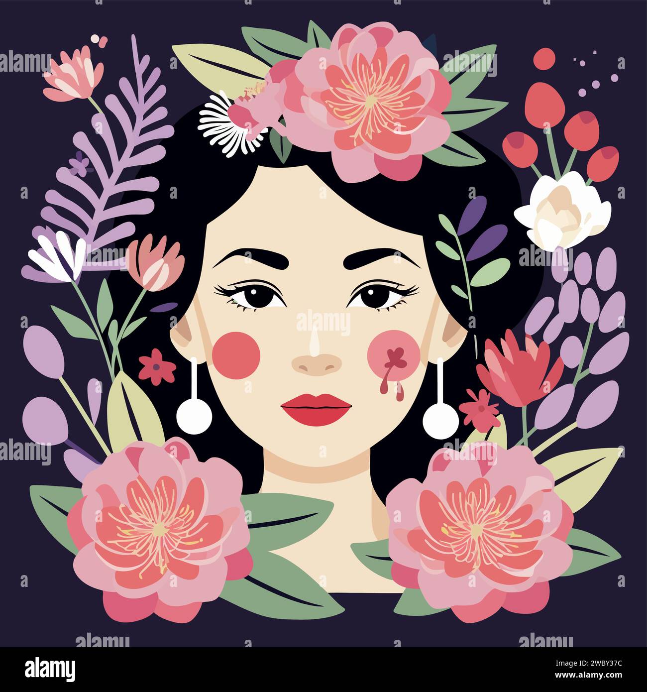 Vector illustration creative flower collection Stock Vector Image & Art ...