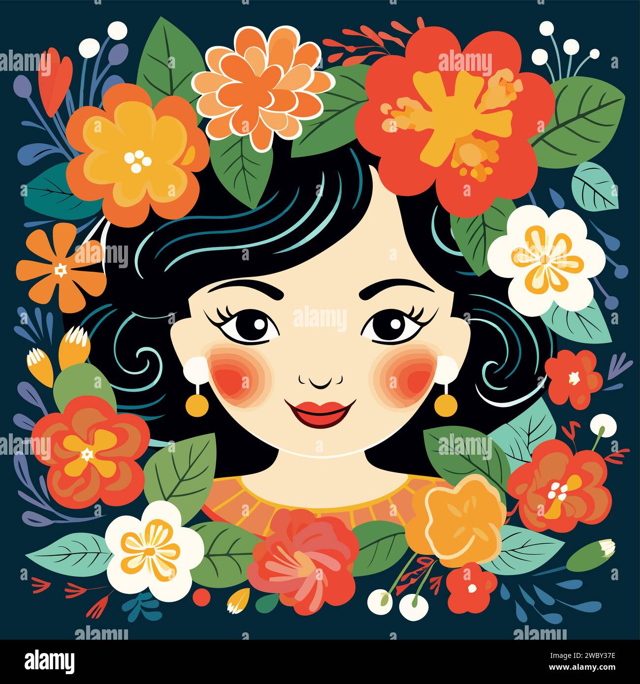 Vector illustration creative flower collection Stock Vector Image & Art ...
