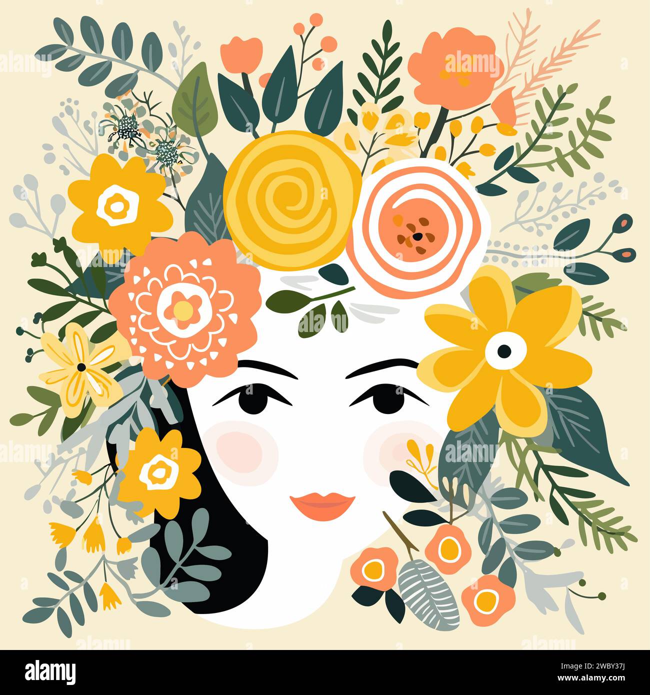 Vector illustration creative flower collection Stock Vector Image & Art ...