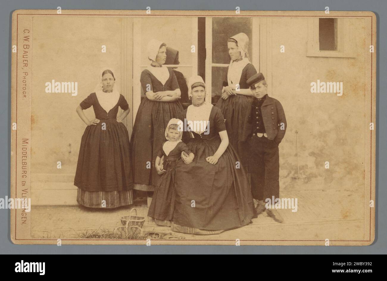 Group portrait of children in traditional costume of Walcheren, Carl ...