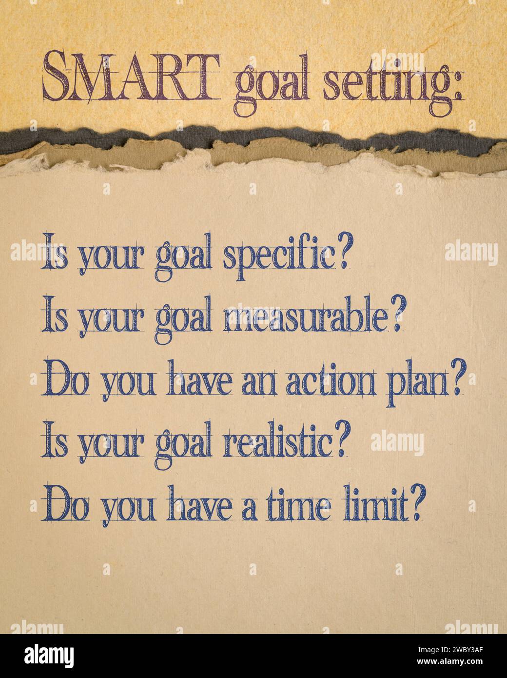 tips and questions on SMART goal setting - writing on art paper ...