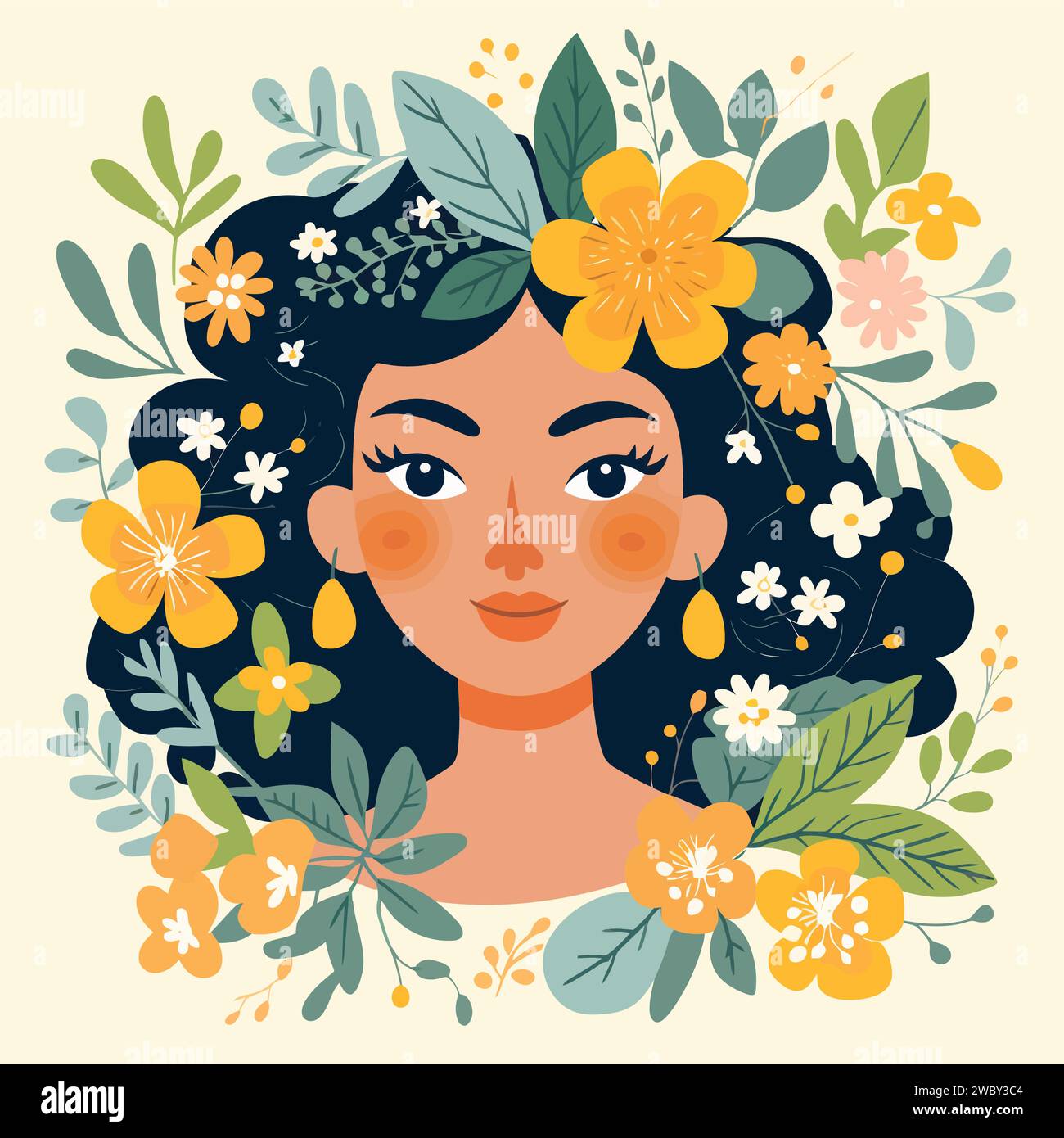 Vector illustration creative flower collection Stock Vector Image & Art ...