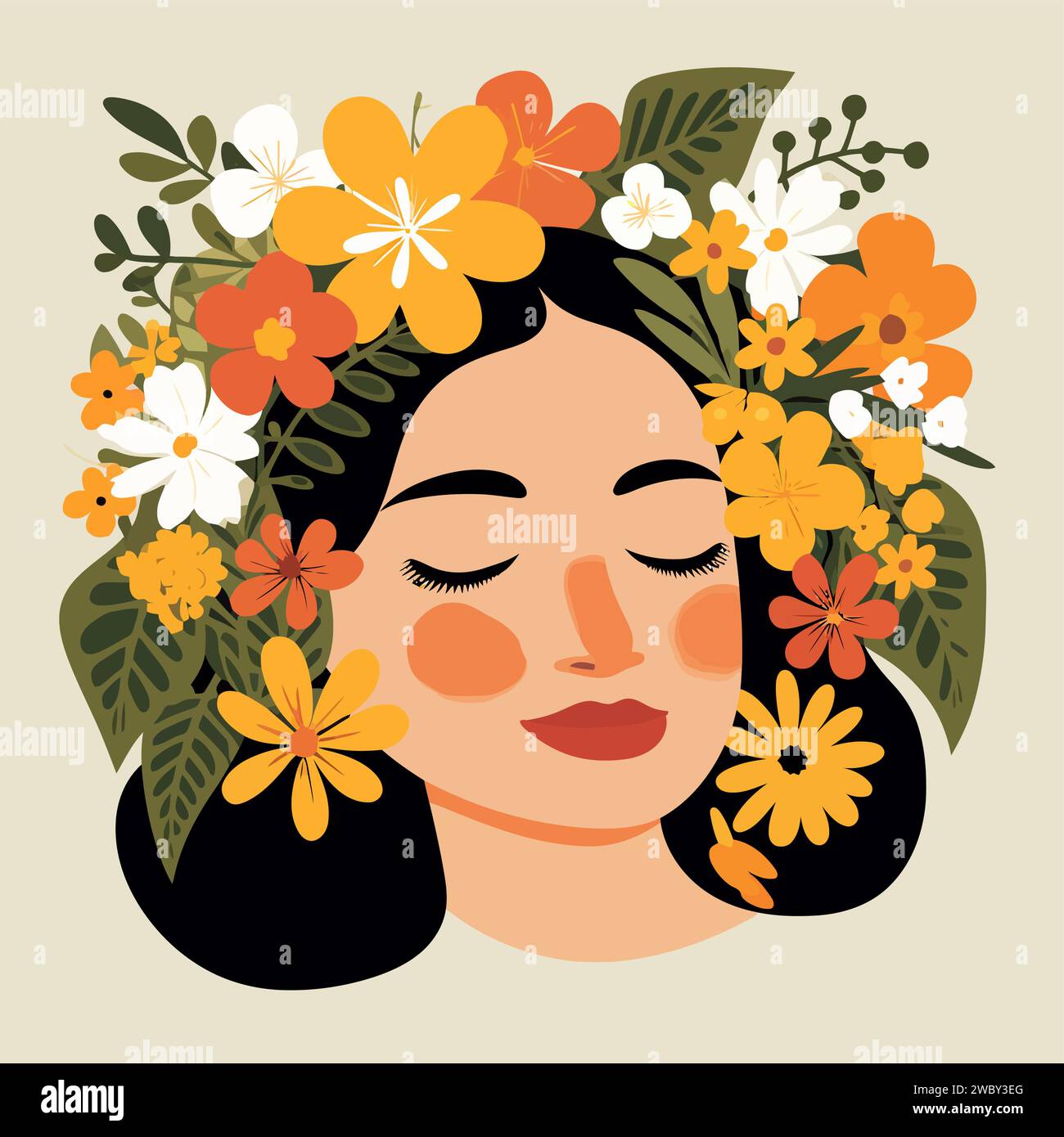 Vector illustration creative flower collection Stock Vector Image & Art ...