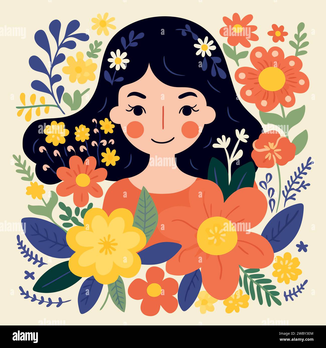Vector illustration creative flower collection Stock Vector Image & Art ...