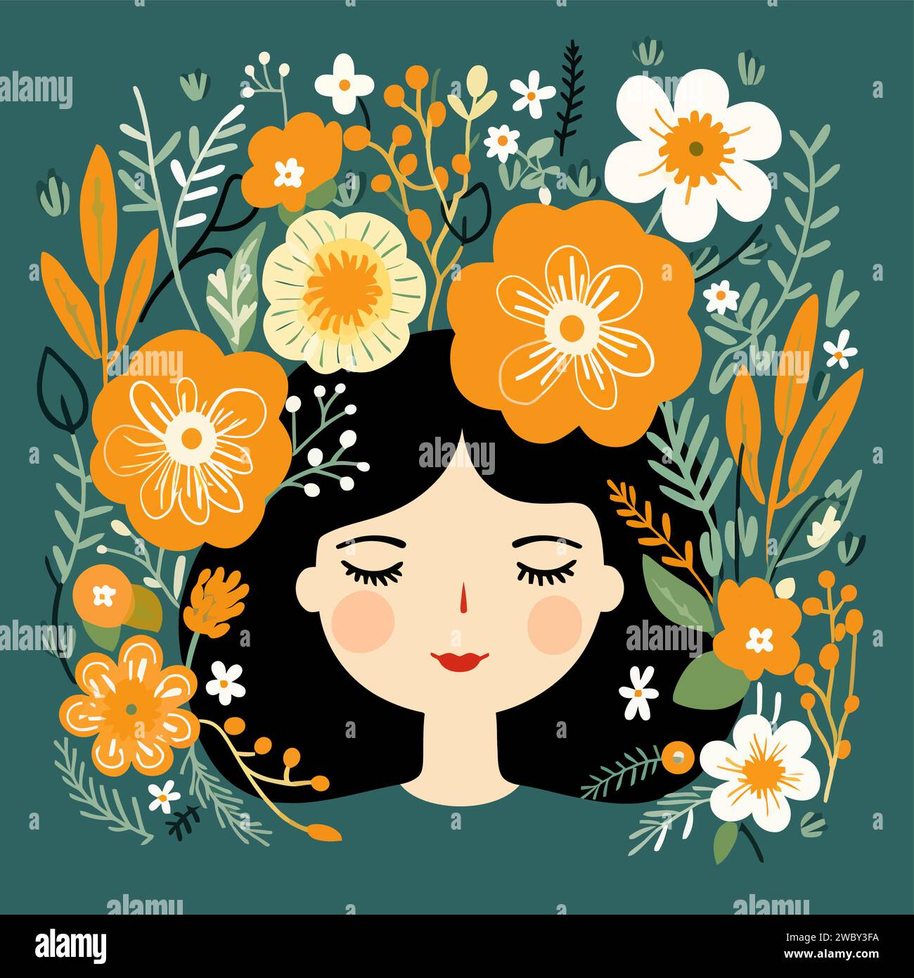 Vector illustration creative flower collection Stock Vector Image & Art ...