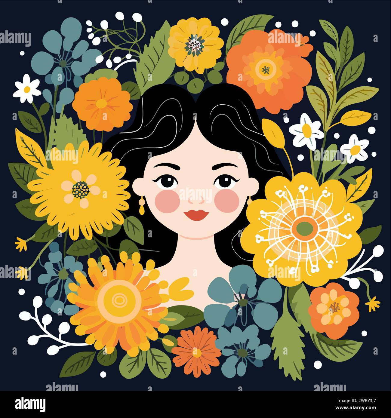 Vector illustration creative flower collection Stock Vector Image & Art ...