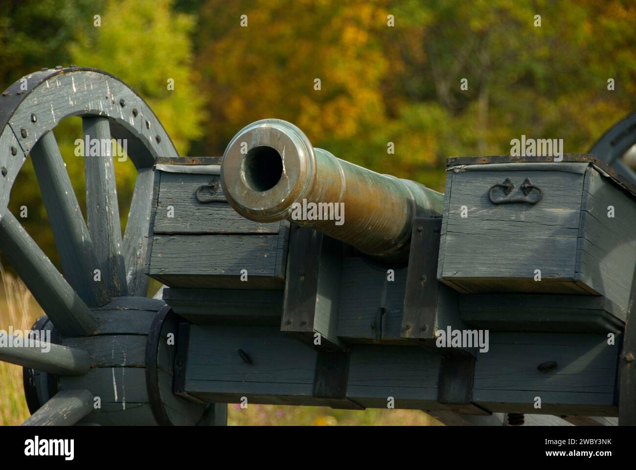 Cannon, Saratoga National Historic Site, New York Stock Photo - Alamy