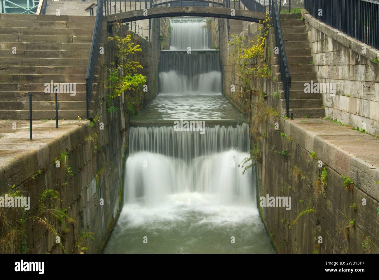 Locks 34 & 35, Erie Canal Heritage Trail, Lockport, New York Stock ...