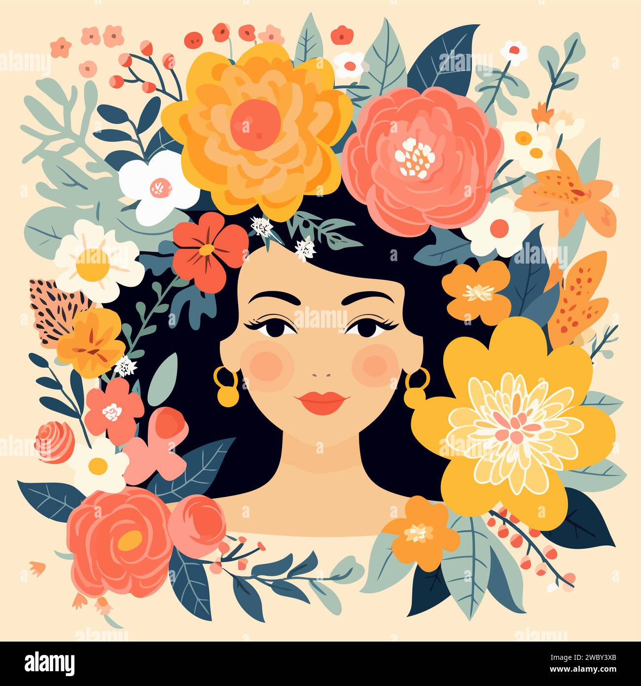 Vector illustration creative flower collection Stock Vector Image & Art ...