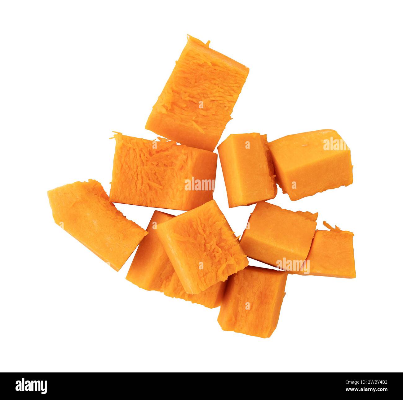 pumpkin slices isolated on white background with clipping path, top ...