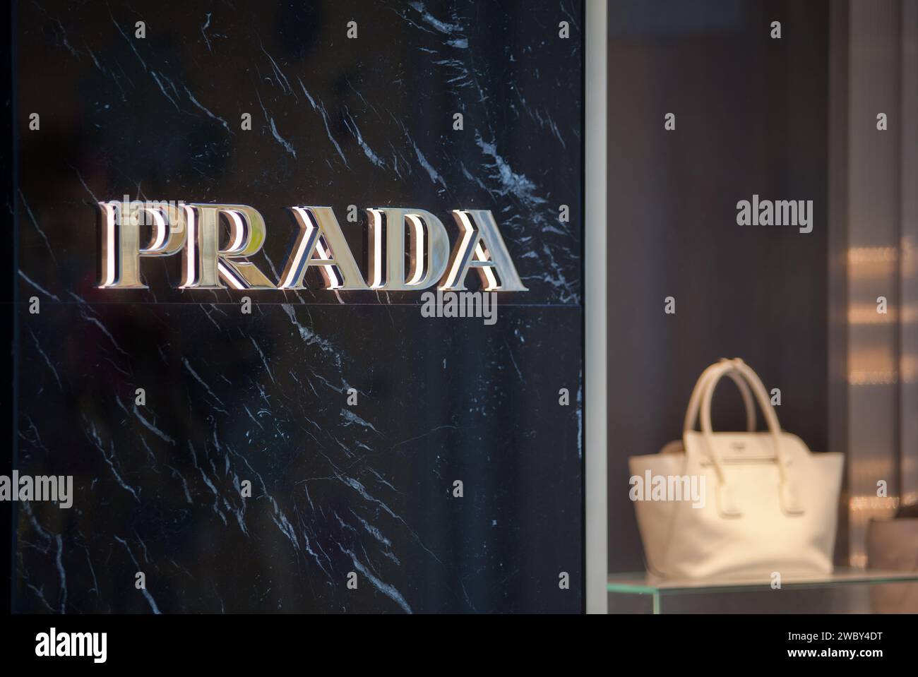 Luxury store signs at high end Westfield shopping centers Stock Photo ...