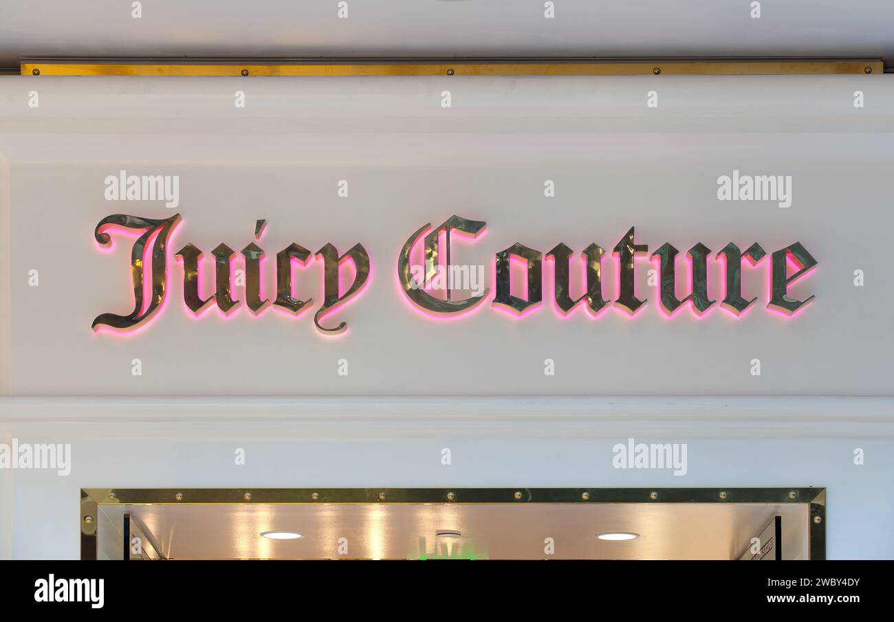 Luxury store signs at high end Westfield shopping centers Stock Photo ...