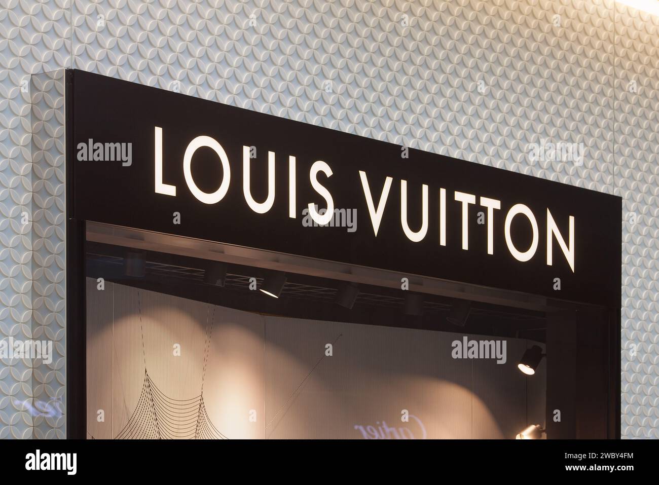 Luxury store signs at high end Westfield shopping centers Stock Photo ...