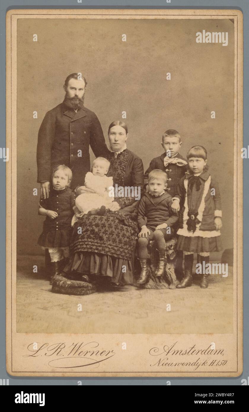 Portrait of an unknown family, Louis Robert Werner, c. 1880 - c. 1900 ...