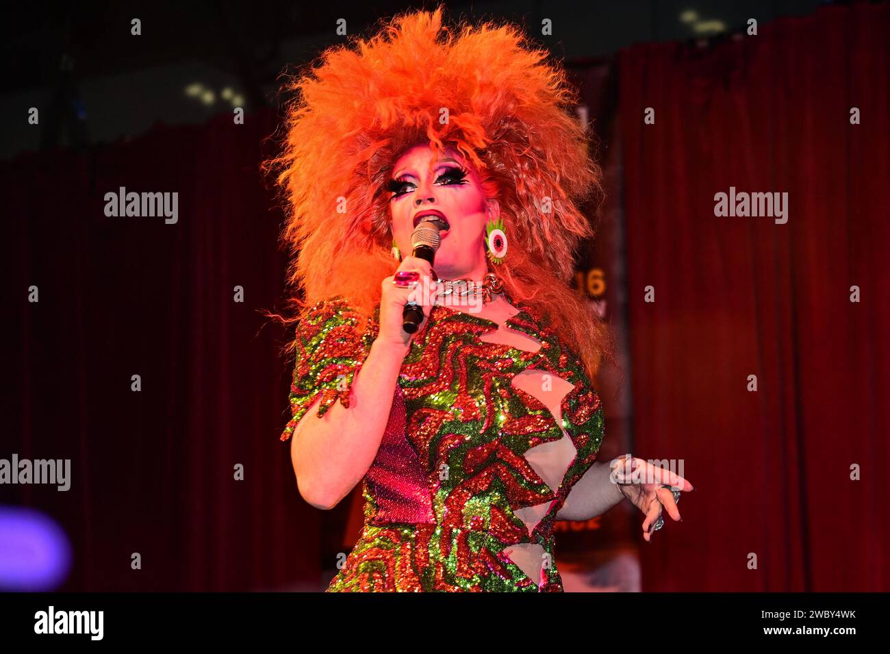 London, UK. 12th Jan, 2024. Ginger Johnson performs at the Party ...