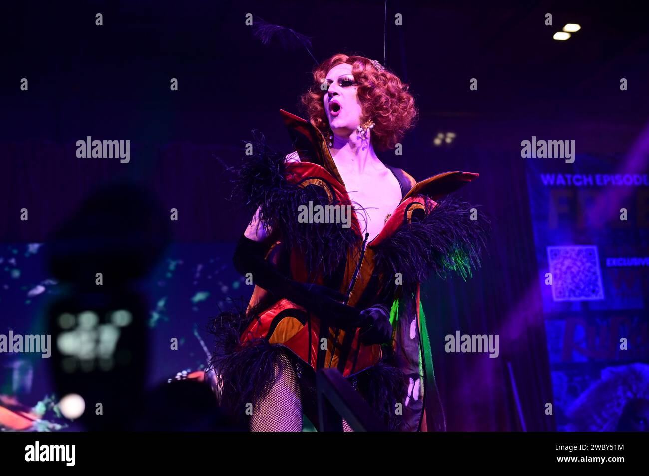 London, UK. 12th Jan, 2024. Banksie performs at the Party kickoff for ...