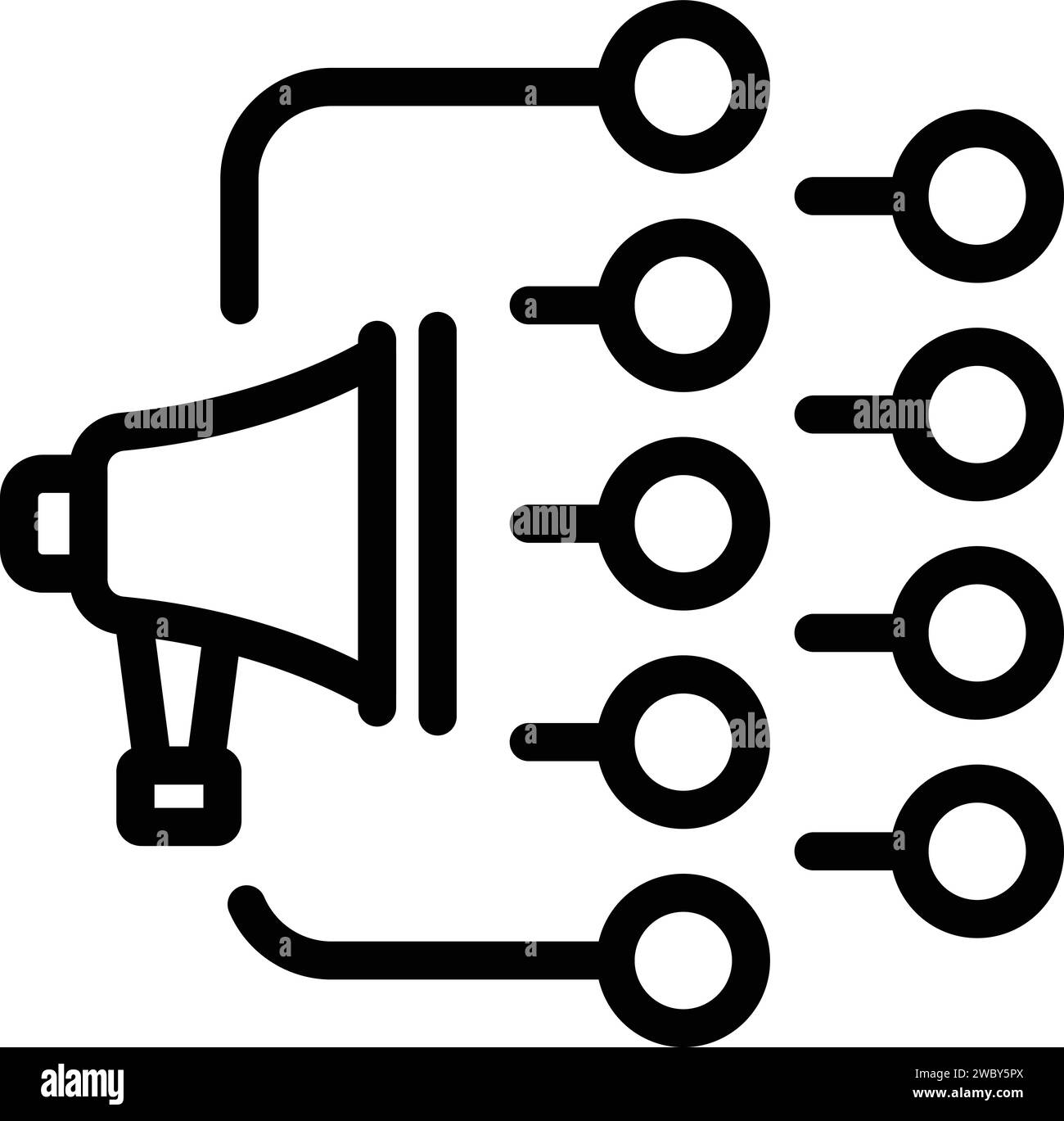 Speaker phone data smart icon outline vector. Capital dark. Esg web ...