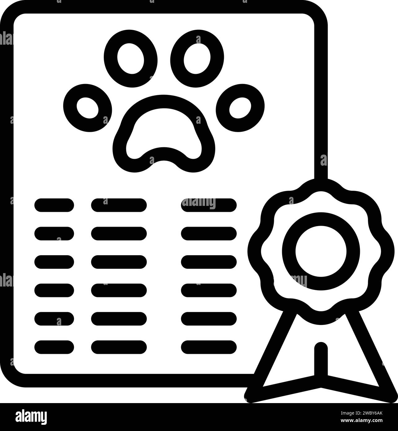 Dog school diploma icon outline vector. Training run. Pipe tunnel walk ...