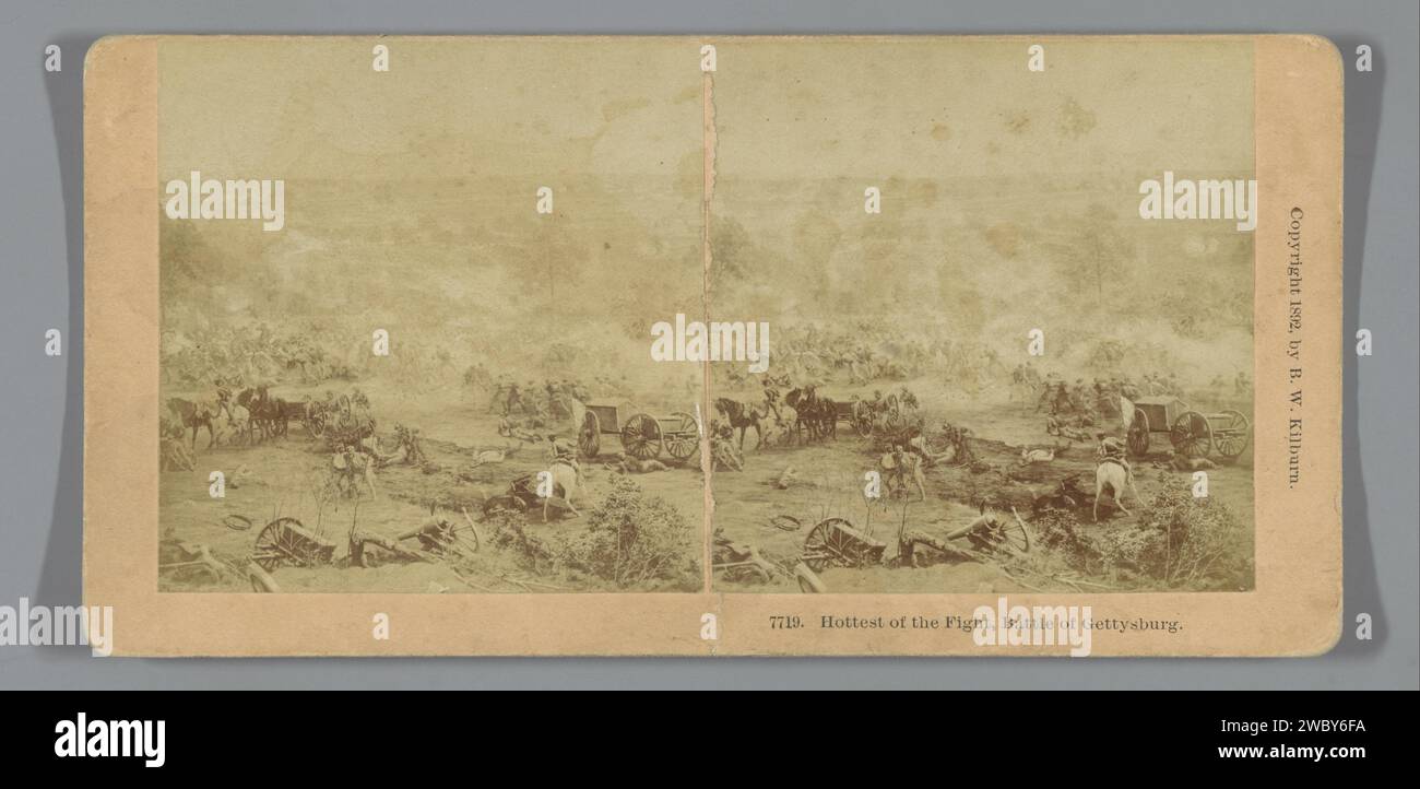 Photo production of a painting from the Battle of Gettysburg, Benjamin ...