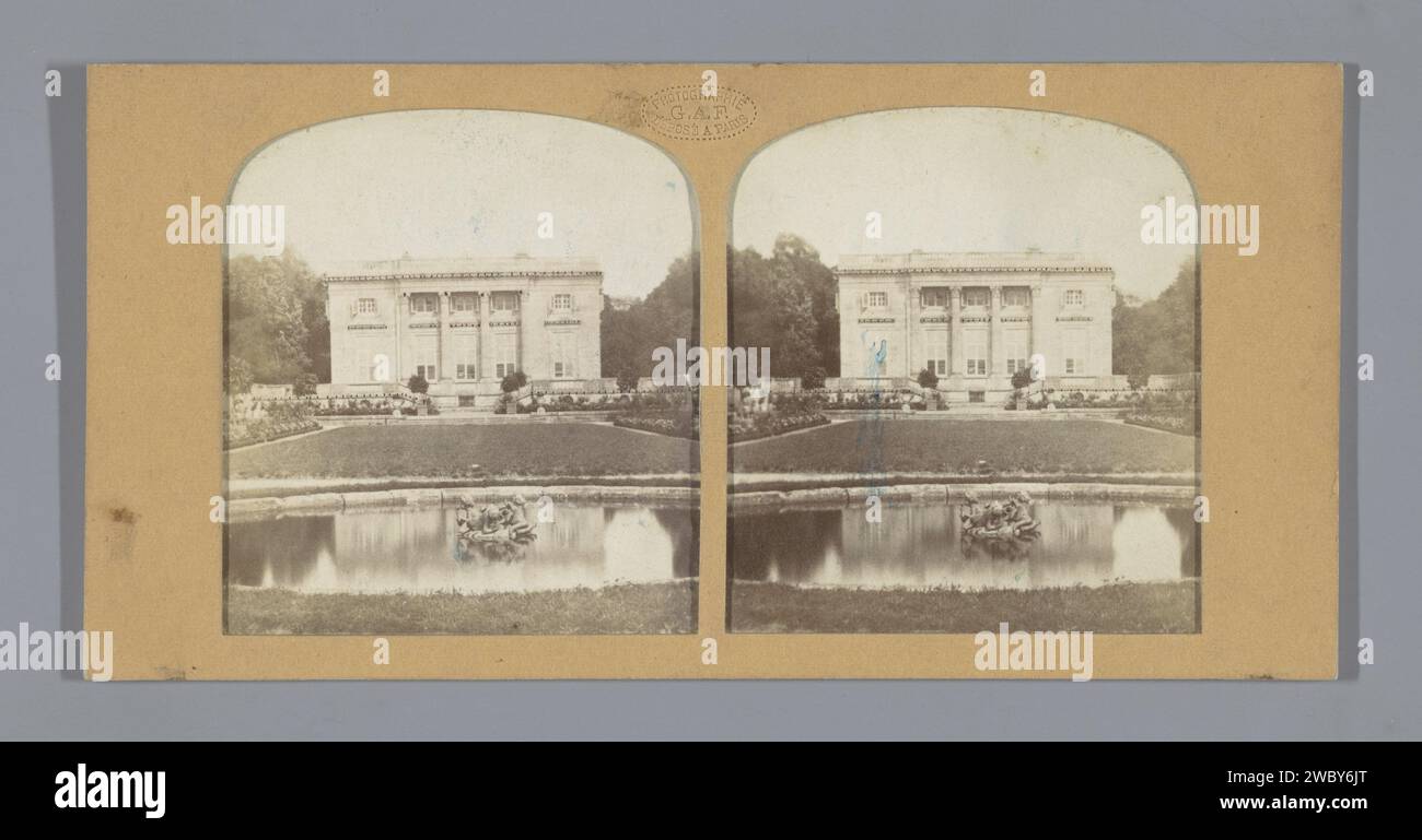 Klein Trianon in the gardens of Versailles, Florent Grau, 1858 tissue ...