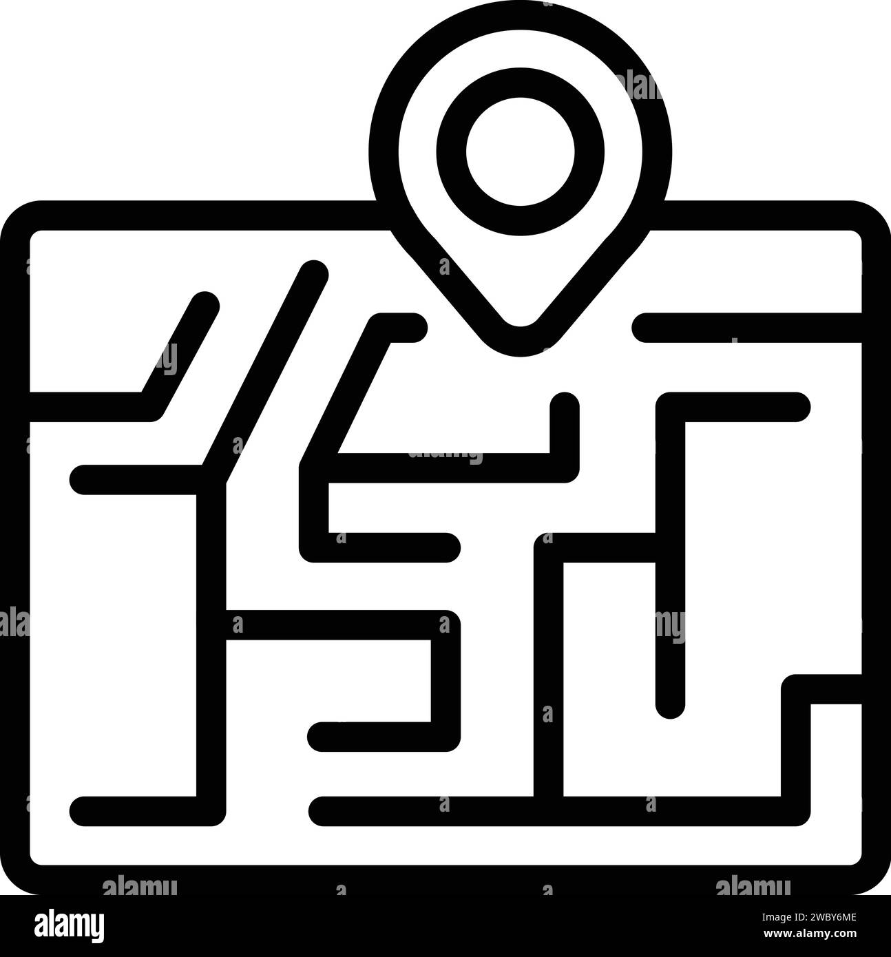 Dog school map location icon outline vector. Fine play run. Training ...